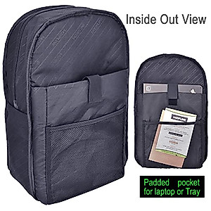 MZIPLINE Travel Backpack-Smell Proof-Scent Proof Daypack Bookbag for School Laptop Women (Heather Red)