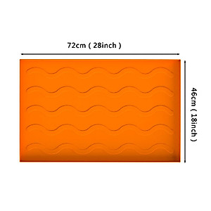 28'' Griddle Silicone Protective Mat Cover for Blackstone 28 Inch Gas Griddle, Heavy Duty Food-grade Silicone Griddle Mats Cover Grill Protective Covers Keep Flat Top Clean Critter-Rust Free -Orange