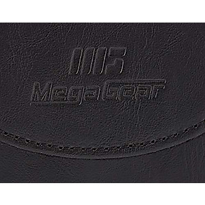 MegaGear Leather Camera Case with Strap Compatible with Canon PowerShot G7 X Mark III, G7 X Mark II, G7 X, Black (MG766)
