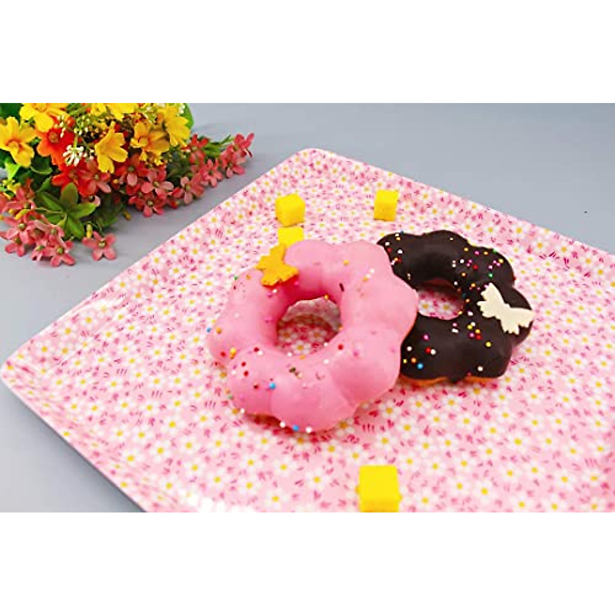 Floral Melamine Serving Tray Set - Perfect for Any Occasion