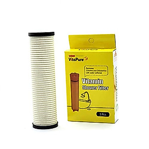 Sonaki Shower 300VPX Dual Filter Refill Cartridges - 4 Pack includes 3 Vitamin C 1 PureMax Filter - Remove Up to 99.9% of Chlorine and Chloramines Plus Heavy Metals