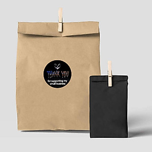 LIANXUE 500pcs Thank You for Supporting My Small Business Stickers Bronzing Seal Label for Wedding Gift Baking Package Envelope Stationery Sticker