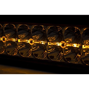 Rough Country 50" Black Series Dual Row LED Light Bar | Amber DRL - 70950BDA
