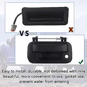 carleef Car Tailgate Handle,One Piece Molding Tailgate Latch Assembly Replaces OEM#79606 8L3Z-9943400-AA,Standard Car Accessories Tailgate Lock Compatible with Lincoln Ford F150 F250 F350