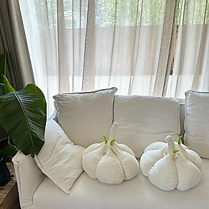 Yoholto Garlic Plush Pillow - 15.7 inch Garlic Food Plush Pillow - A Head of Garlic Plush- Home Decoration Gift for Kids Adults