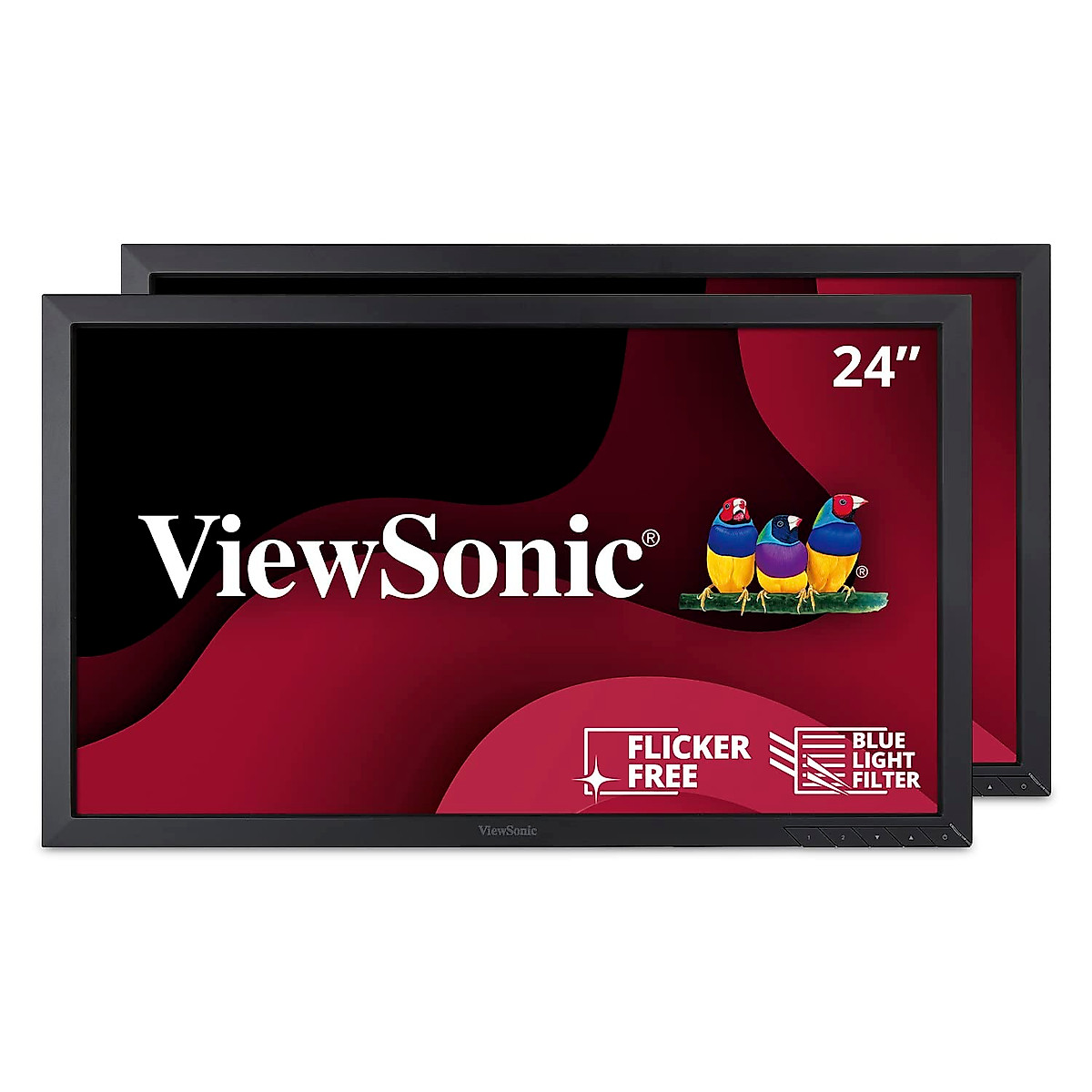 ViewSonic VA2452SM_H2 24 inches Dual Pack Head-Only 1080p LED Monitors DisplayPort, DVI, VGA (Renewed)