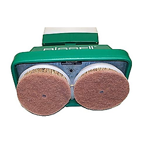 BiSSEll BigGreen BGFS5000 Portable Two Brush Floor Scrubber & Polisher, Polypropylene, 13"" W x 7"" D x 44"" H, White & Green