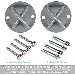 HITIK Aerial Yoga Swing Set Anti Gravity Yoga Hammock for Outdoor and Indoor Inversion Therapy Flying Sling Set (with Ceiling Mount Accessories) blue