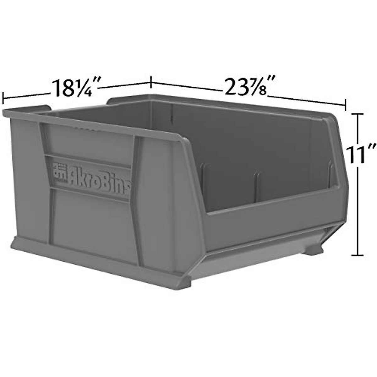 Akro-Mils 30289 Super-Size AkroBins Plastic Storage Bins, Space-Saving Stackable Bins for Garage Organization Bins, Classroom Organization, Warehouses, 24-Inch L x 18-Inch W x 12-Inch H, Yellow, 1-Pack