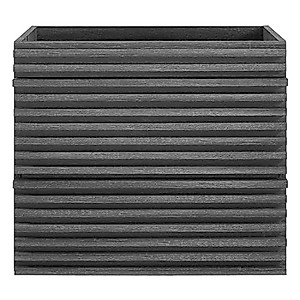 Modway Render 23.5" MDF Wood Wall-Mount Bathroom Vanity Cabinet in Charcoal