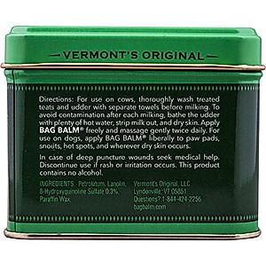 Vermont's Original Bag Balm for Dry Chapped Skin Conditions 8 Ounce Tin