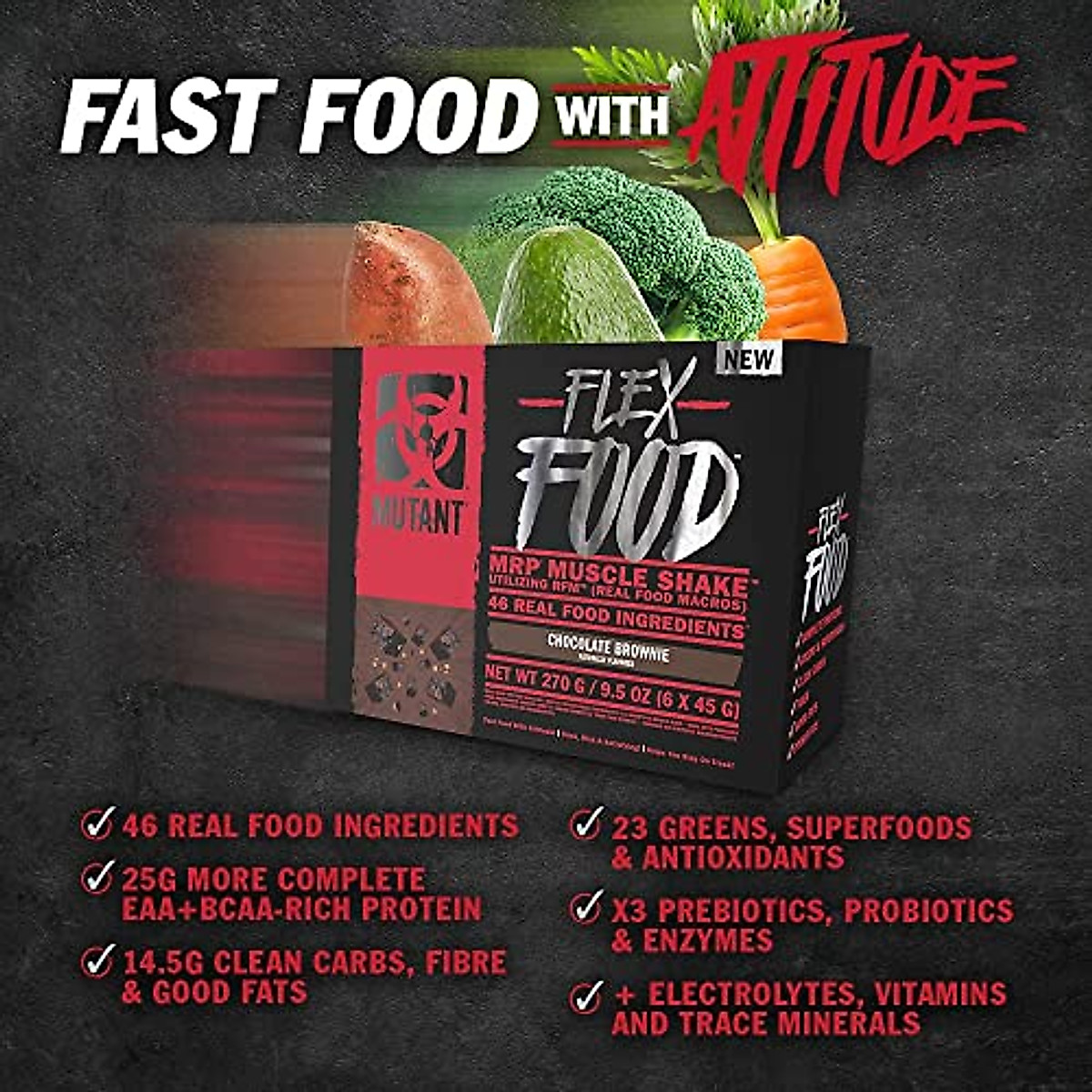 Mutant Flex Food| MRP Complete Nutrition |Real Whole Food Ingredients | Vanilla Cupcake | 31 oz/1.94 lb | 20 Serving