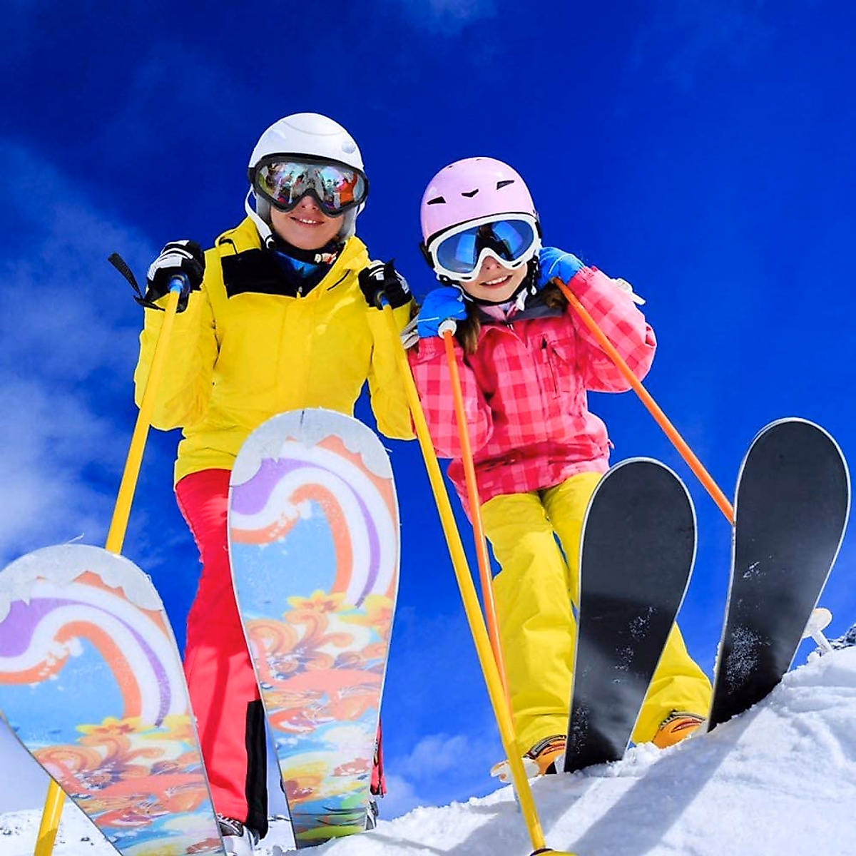 ARMADIO Ski Goggles, Motorcycle Goggles, Snowboard Goggles Anti-UV Anti-Scratch Dustproof Safety Goggles for Men Women Kids- 7PACK (7PACK X400)