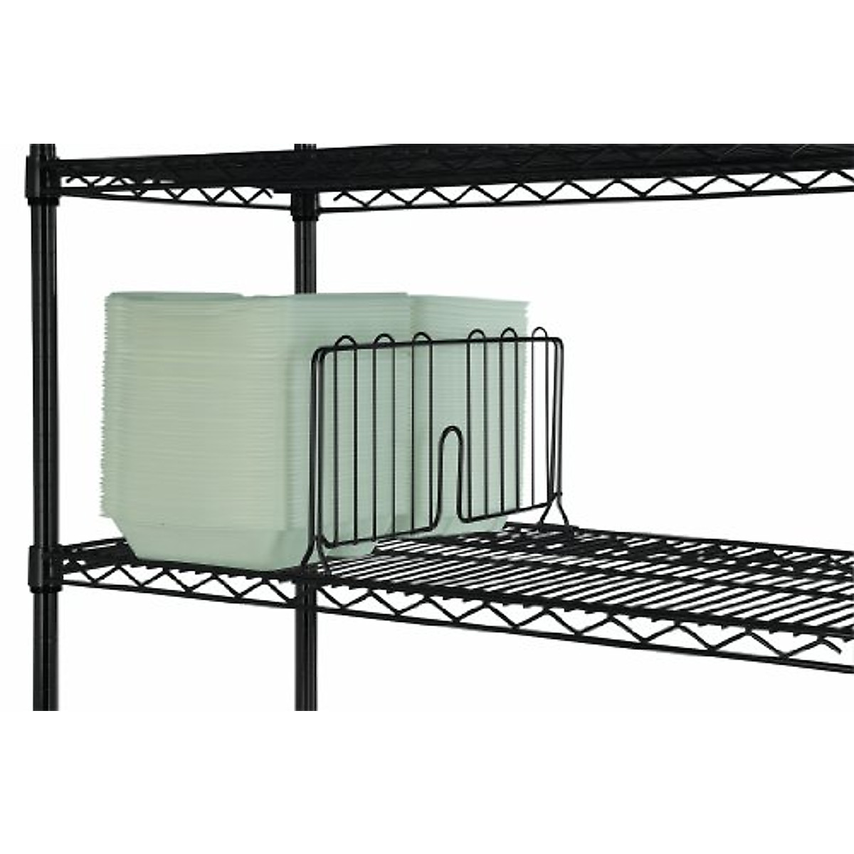 Omega 18" Wide Black Wire Shelf Divider