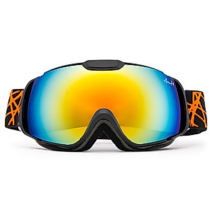 Cloud 9 - Twin Pack Daddy and Me Matching Goggles, Anti-Fog Dual Lens Wide Angle Frameless UV400 Snowboarding Ski Snow Goggles