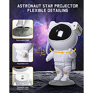 JCC Astronaut Galaxy Projector, Astronaut Space Star Light Projector for Kids, 360° Adjustable Starry Night Light Projector for Bedroom with Timer and Remote, Christmas Birthday Best Gift for Children