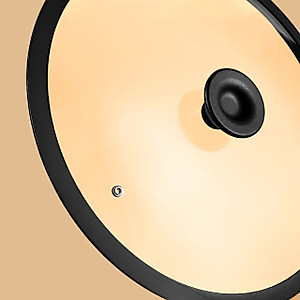 Meyer Accent Series Hard Anodized Nonstick Stirfry/Wok with Helper Handle and Glass Lid, 12.75 Inch, Matte Black