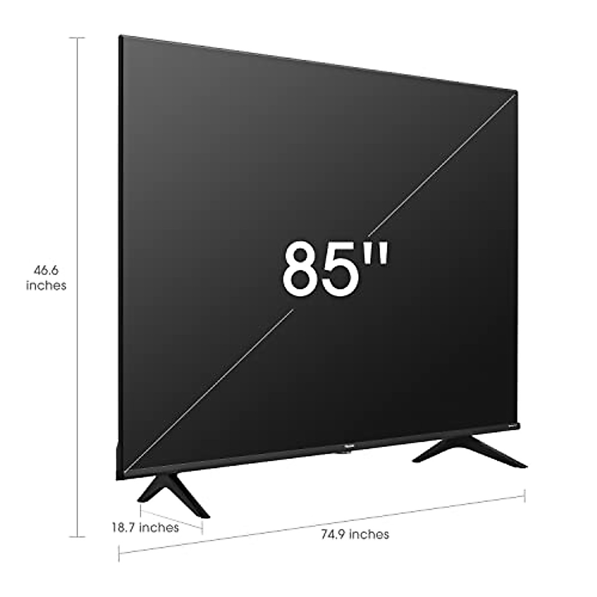 Hisense 4K UHD A7H Series 85-Inch Class Smart Google TV with Voice Remote (85A7H, 2022 Model) ,Black