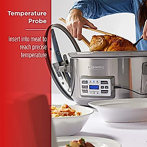 BLACK+DECKER SCD7007SSD Digital Slow Cooker with Temperature Probe + Precision Sous-Vide, 7-Quart Capacity, Stainless Steel