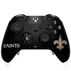 Skinit Decal Gaming Skin compatible with Xbox One Elite Controller - Officially Licensed NFL New Orleans Saints Distressed Design