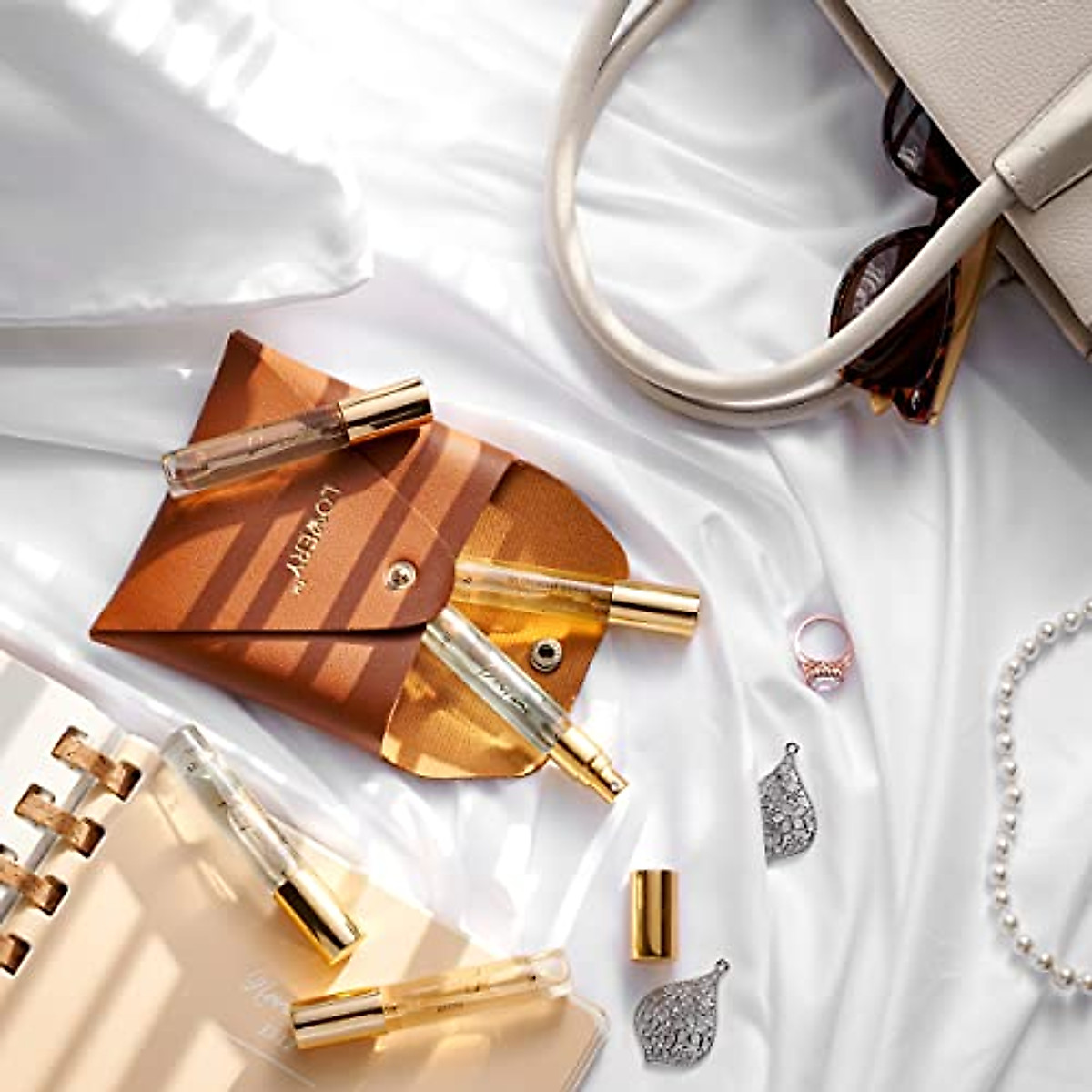 LOVERY Mini Perfumes for Women Perfume Gift Set, Woody Floral Women's Fragrances Perfume Set, 10ml Bottle Samples, Womens Perfume Sampler Sets, Man Cologne for Men Mini Travel Toiletries