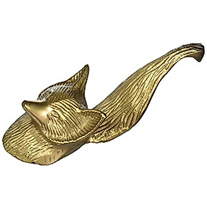 Abbott Collection Antique Brass Fox Tail Hook Small