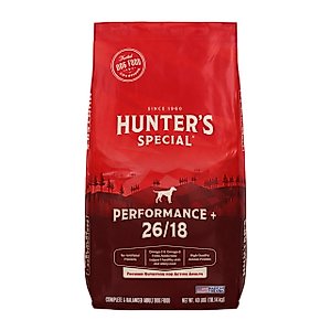 Hunters Special Performance Plus Dog Food 26/18 - Focused Nutrition for Active Adult Dogs, 40 lbs.