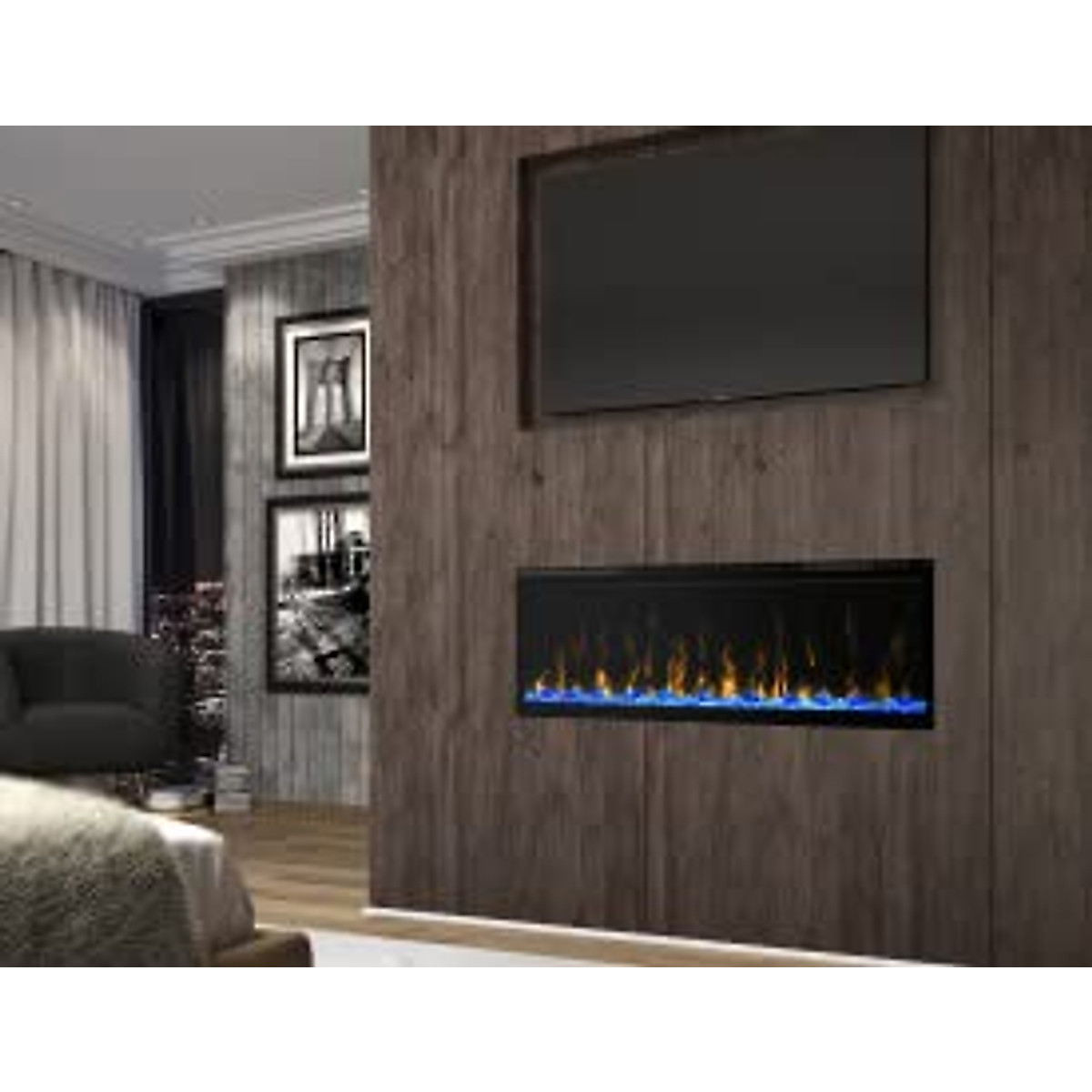 DIMPLEX North America XLF50 Ignite XL Electric Fireplace, Black, 50"