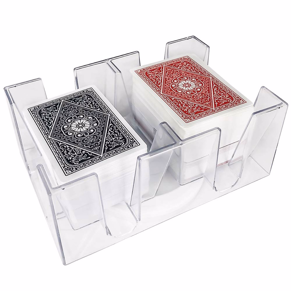 Yuanhe 6 Deck Revolving Rotating Canasta Playing Card Tray