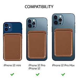 XJade Leather Wallet with Premium Magnet Made for iPhone 12/12Mini/12Pro/12ProMax,Wood Brown