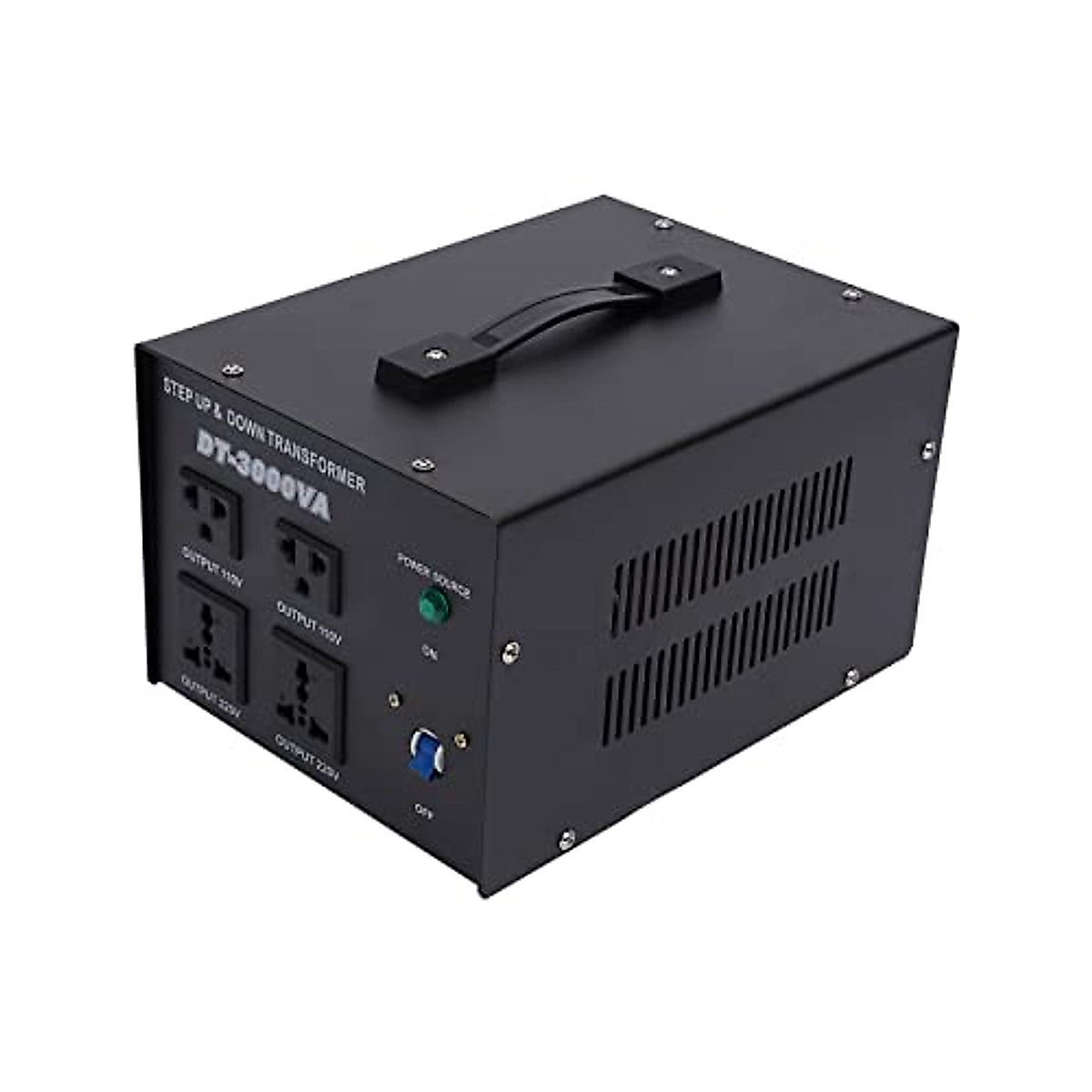 3000W Step Up & Down Voltage Transformer Converter AC 110V⇋220V DT-3000VA Voltage Converter Power Transformer Step-Up/Step-Down 110V - 220V/ 220V - 110V, with Dual Circuit Breaker Protection
