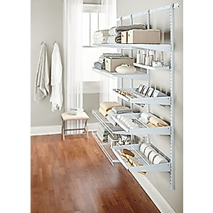 Rubbermaid Twin Track System Bracket, 14.5", White, Adjustable Custom Closet Organization, Heavy Duty