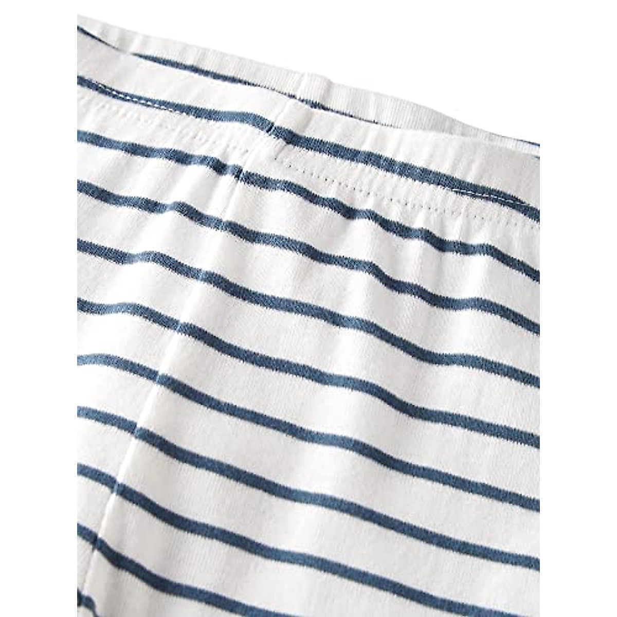 Little Planet Baby and Toddler 2-Piece Pajamas Made with Organic Cotton, Blue Stripes, 12 Months