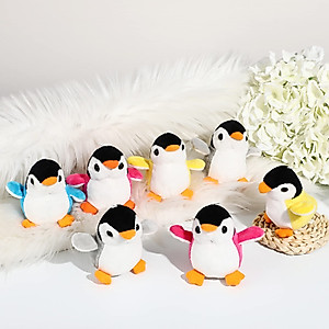 Kasyat 12 Pieces Mini Plush Penguin Stuffed Toys Animal, Cute Small Baby Penguin Stuffed Doll Keyholder Bag Pendant Valentine's Day Birthday Party Favor Present for Boys Girls(Classic Style)