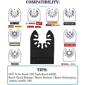 Nuovoware Universal [20PCS] Wood Oscillating Saw Blades, 1-3/8” Metal Quick Release Multitool Kit Compatible with Fein Multimaster Craftsman Rockwell Bosch Ryobi Worksite