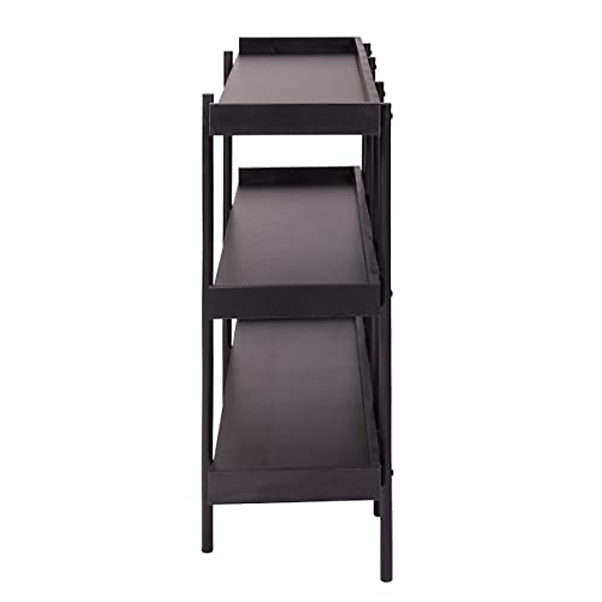 OneSpace Modern Wood and Steel 3 Display Shelf, Black