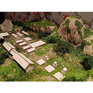 KAEZDD 30g (1oz) of 10mm coffee static grass terrain powder, ideal for fairy garden miniatures, landscapes, artificial sand table modeling, and model railway layouts