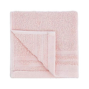 Amazon Basics Cosmetic Friendly Washcloths - 12-Pack, Carnation Blush
