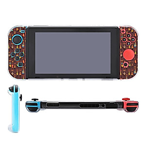 African Women Protective Clear Case for Switch Game Controller Grip Cover Cute Printed