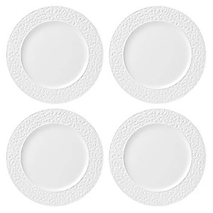 Kate Spade Blossom Lane 4-Piece Dinner Plate Set, 7.15 LB, White