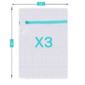 BAGAIL Set of 3 Mesh Laundry Bags for Blouse,Hosiery,Underwear,Sweaters,etc. Premium Laundry Bags for Travel Storage Organization (3 L)