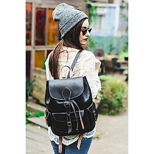 Backpack genuine leather backpack time resistance leather vintage shoulder bag handmade bags travel hiking rucksack casual daypack