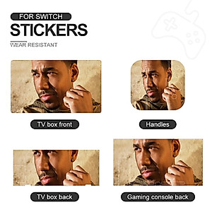Romeo Santos Switch Controller Skin Sticker Wrap Full Set Protection Faceplate Console,Anime Game Protector Wrap Full Set Protective Faceplate Stickers