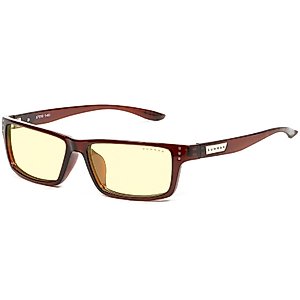 GUNNAR - Premium Gaming and Computer Glasses - Blocks 65% Blue Light - Riot, Espresso, Amber Tint