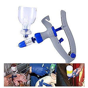 5ml Veterinary Injector Adjustable and Continuous Automatic Self Refill Syringe for Livestock Cattle Chicken Sheep Pig