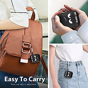 Mulafnxal for Airpod 1/2 Case Cute Cartoon 3D Unique Soft TPU Cover Funny Fashion Fun Kawaii Character Stylish Design Cases Women Girls Boys Teen for Air pods 1/2 Black Angry Face