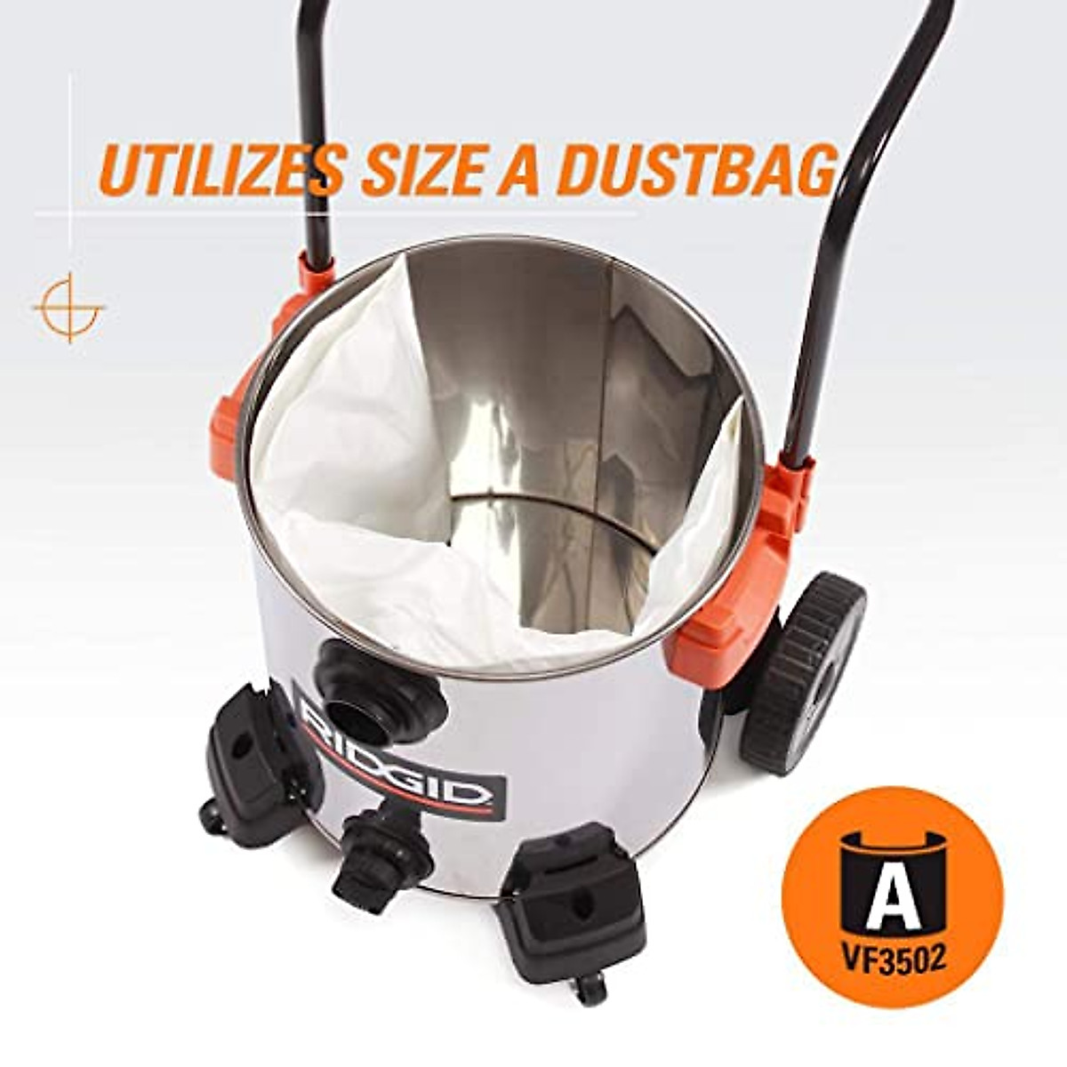 16 Gallon Stainless Steel Wet/Dry Vac With Cart