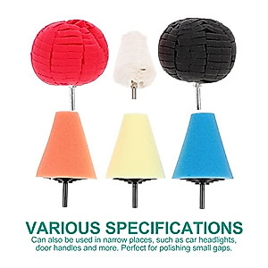 Car Sponge Buffing Buffing Pads 6 Pcs Backing Plate Compound Buffing Sponge Pads for Car Hub Compounding Polishing and Drill Buffing Sponge Pads Waxing car Wheel polishing Buffing pad