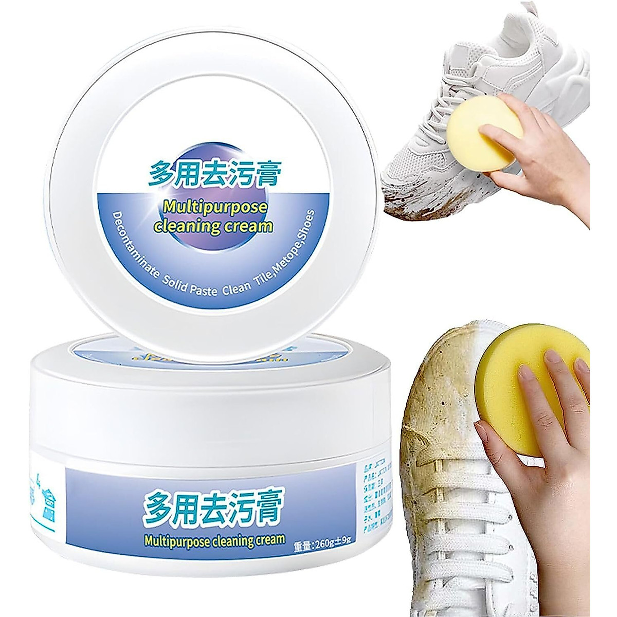 znvwki Mallify Shoe Cleaner, Mallify Cleaner, Mallify Shoe Cleaner, Mallify Multifunction Cleaning and Stain, Multipurpose Cleaning Cream -1pcs