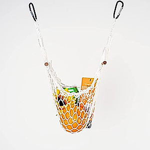 Travelers Hammocks Fruit & Vegetable Macrame Hammock, Space Saving Produce Hammock for Boat, Home, RV Storage & Under Cabinet with-Drawstring Closure